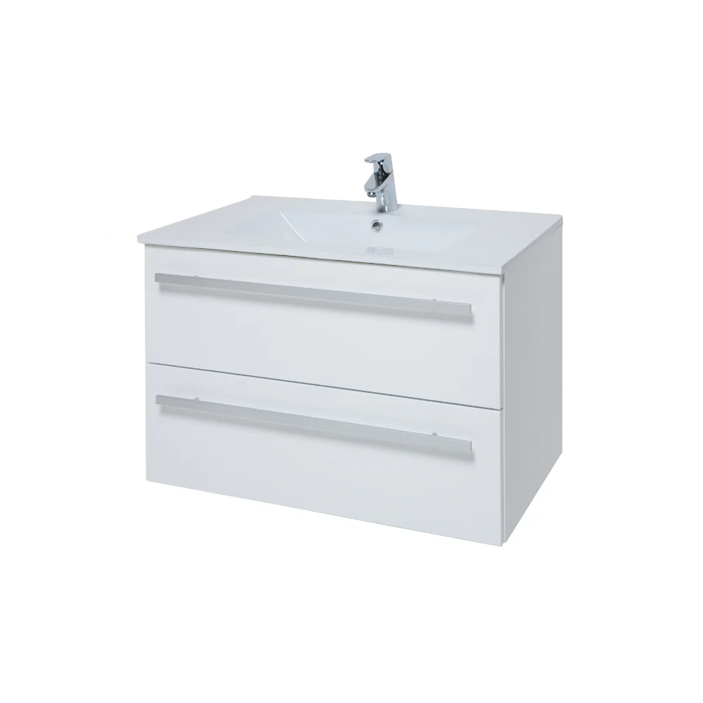 Bano 800mm 2 Drawer Wall Hung Unit and Basin - Baths n More